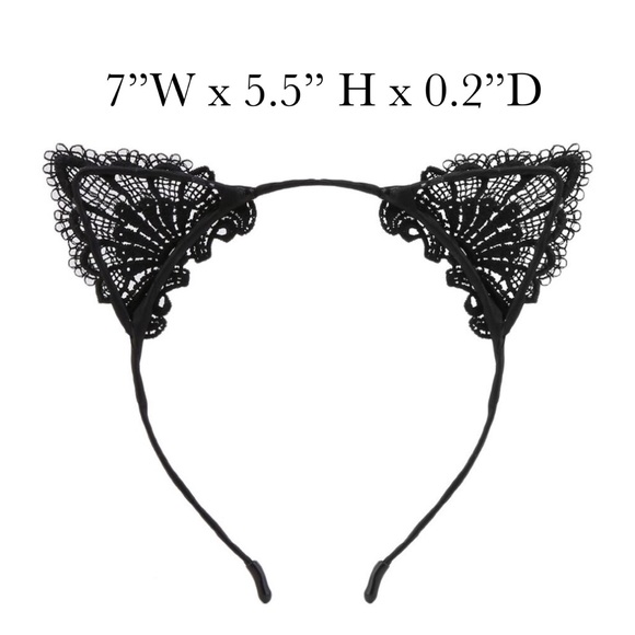 Accessories Sexy Black Lace Cat Ears Headband Poshmark